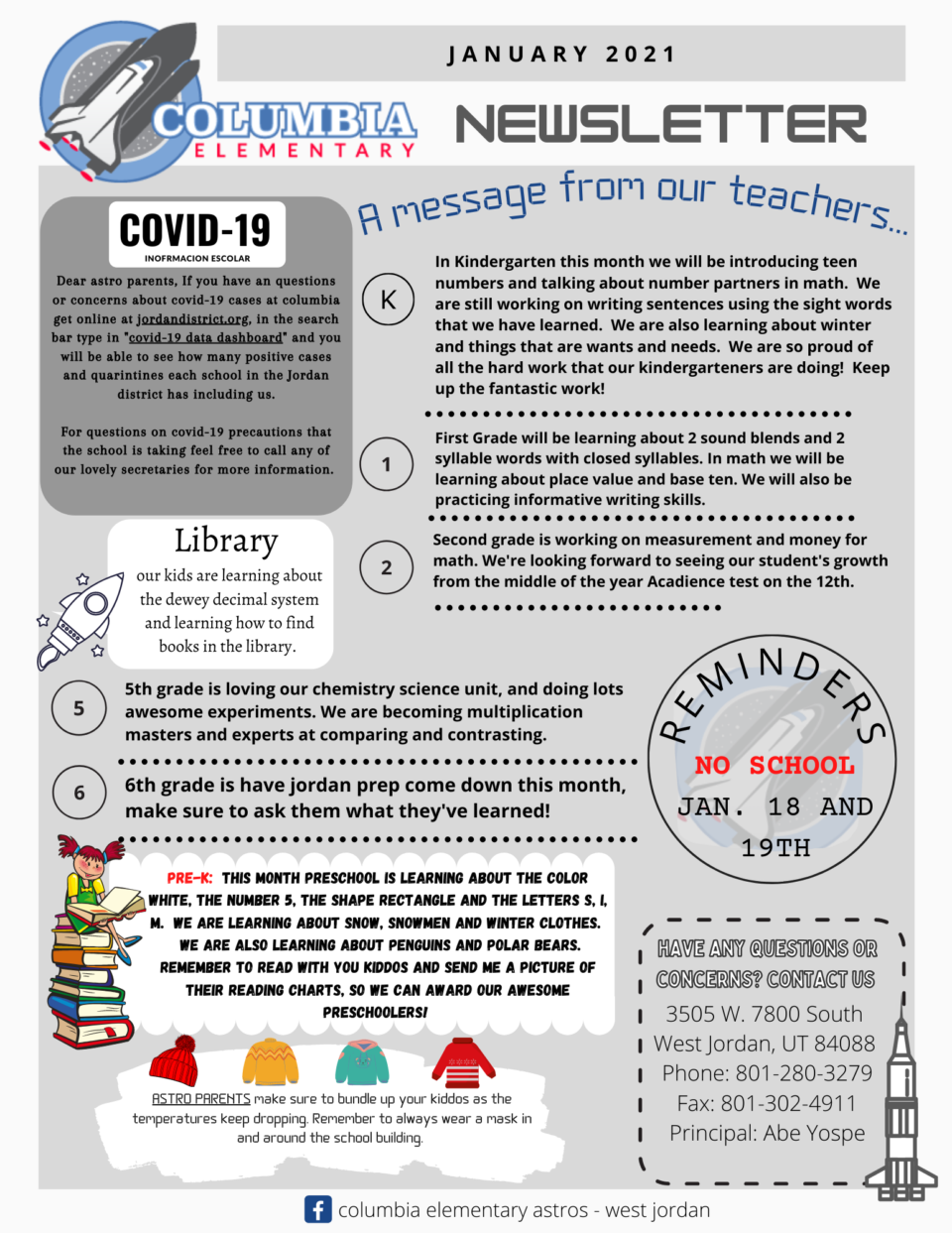 Columbia Newsletter – Columbia Elementary